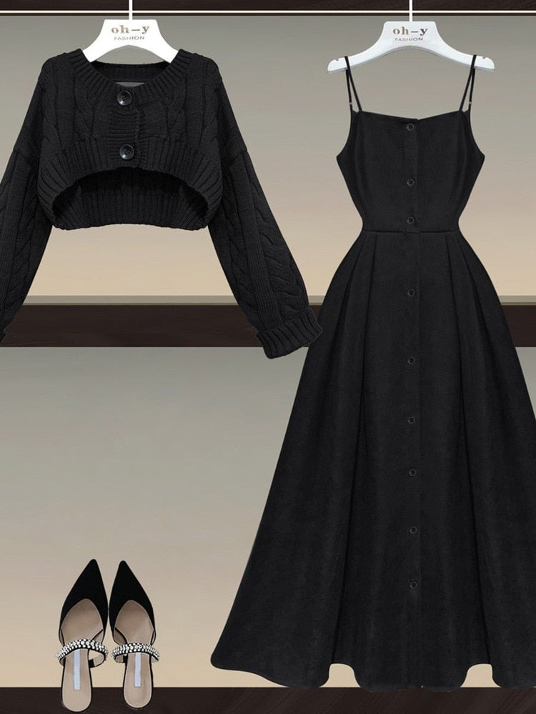 Fall Winter Two Piece Sets Women Outfits Korean Casual Long Sleeve Twi ...