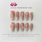 Japanese Fake Press on Nails With Design Pure Handwork High Quality We – AMAIO